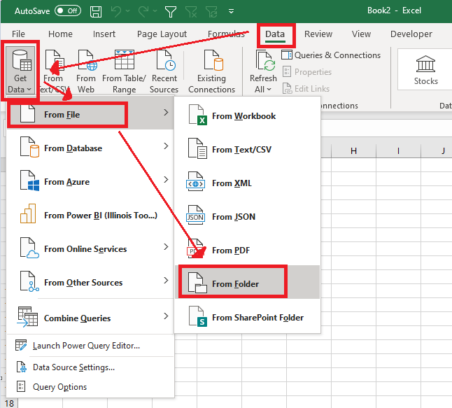 Excel 101 - Combine Multiple Files From Folders Using Power Query